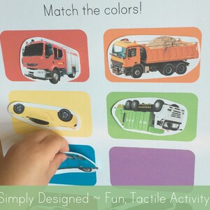 Truck Color Matching Busy Book - Toddler Preschool Printable ...