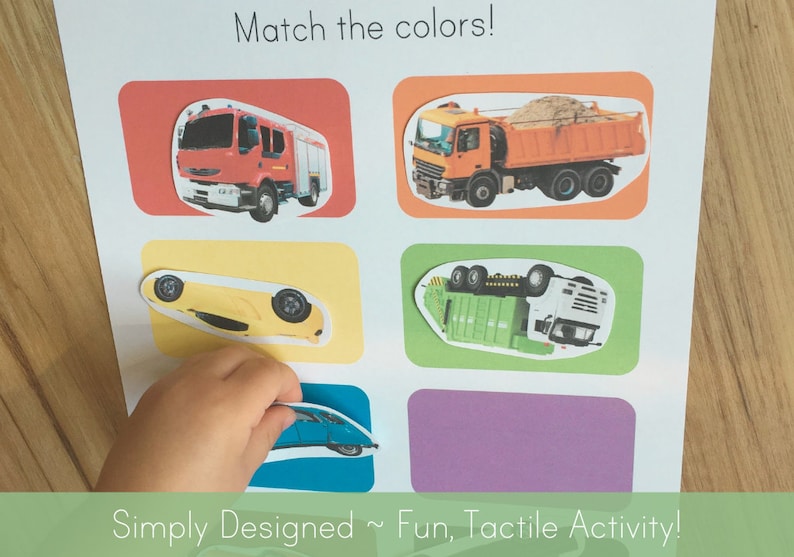 Truck Color Matching Busy Book Toddler Preschool Printable - Etsy