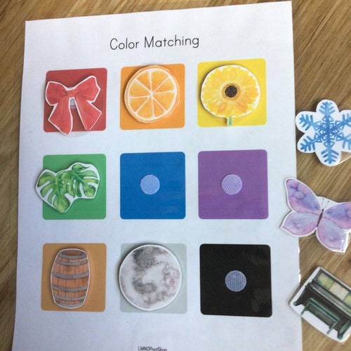 Color Matching Sorting Busy Book Binder Activity | Etsy