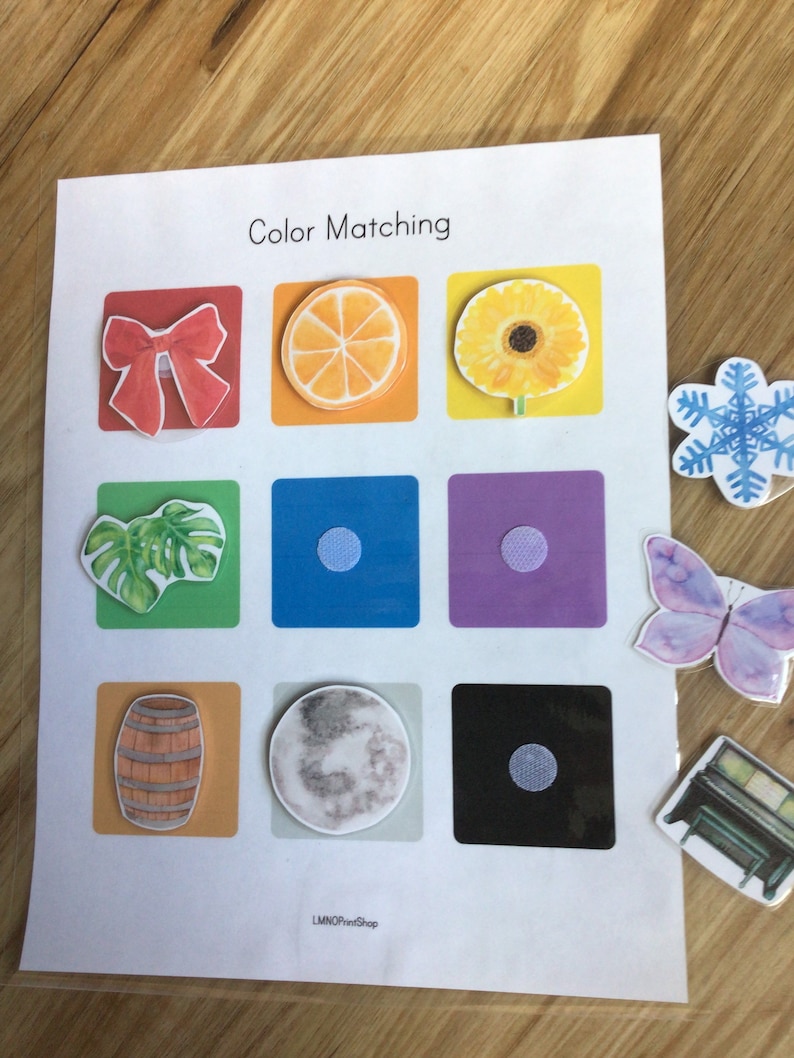 Color Matching Sorting Busy Book Binder Activity | Etsy