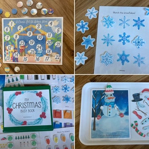 WINTER BUNDLE - Preschool Homeschool - Busy Book Printable - Montessori ...