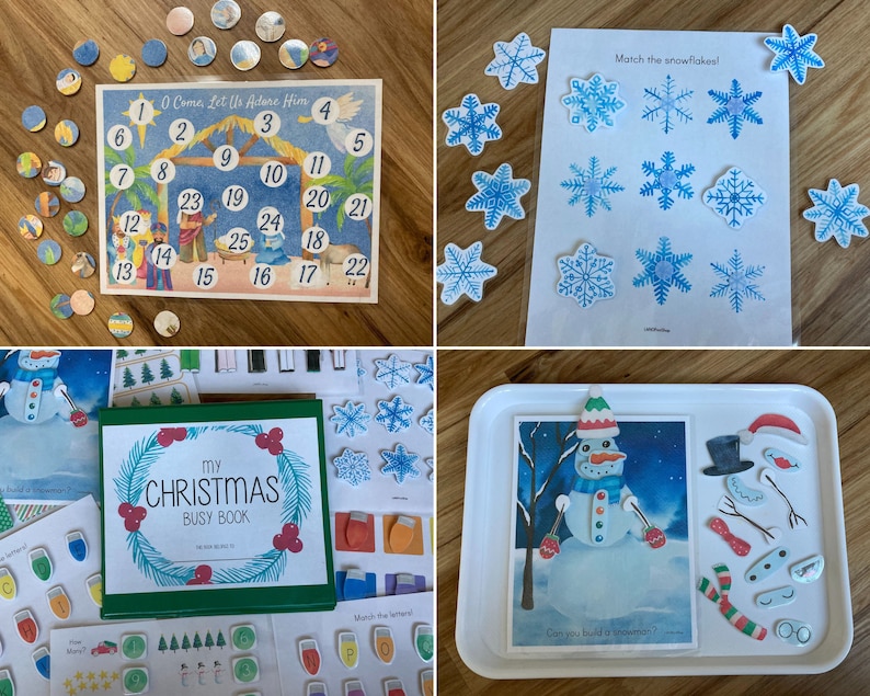 WINTER BUNDLE Preschool Homeschool Busy Book Printable - Etsy