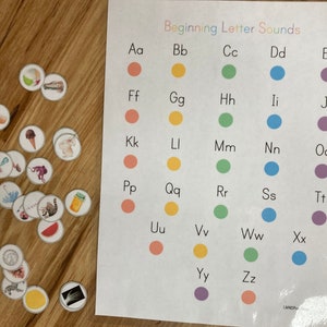 Beginning Initial Letter Sounds - Busy Book Page - Preschool Alphabet ...