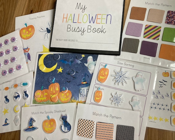 Halloween Busy Book Preschool Toddler Printable Fall | Etsy