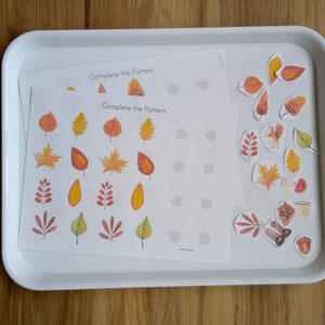 Fall Autumn Learning Binder - Preschool Busy Book - Letter Matching ...