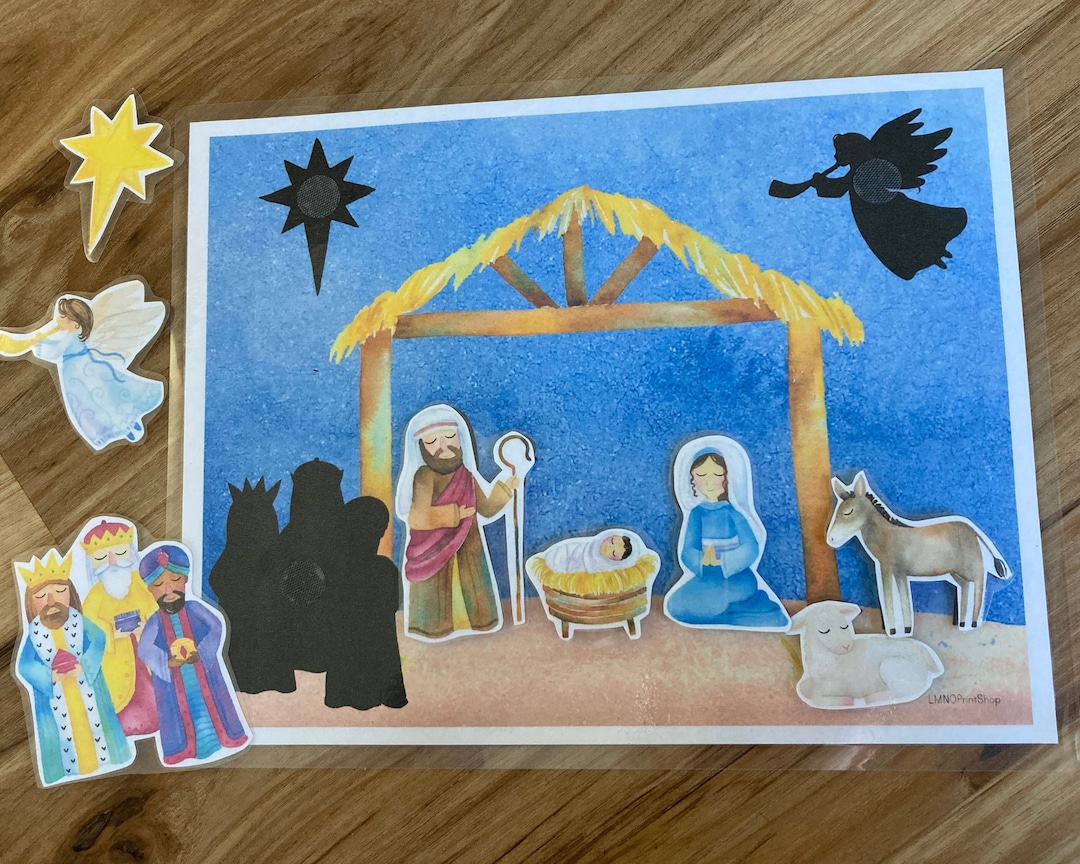 Nativity Scene Busy Book - Preschool Printable Activity - Christmas ...