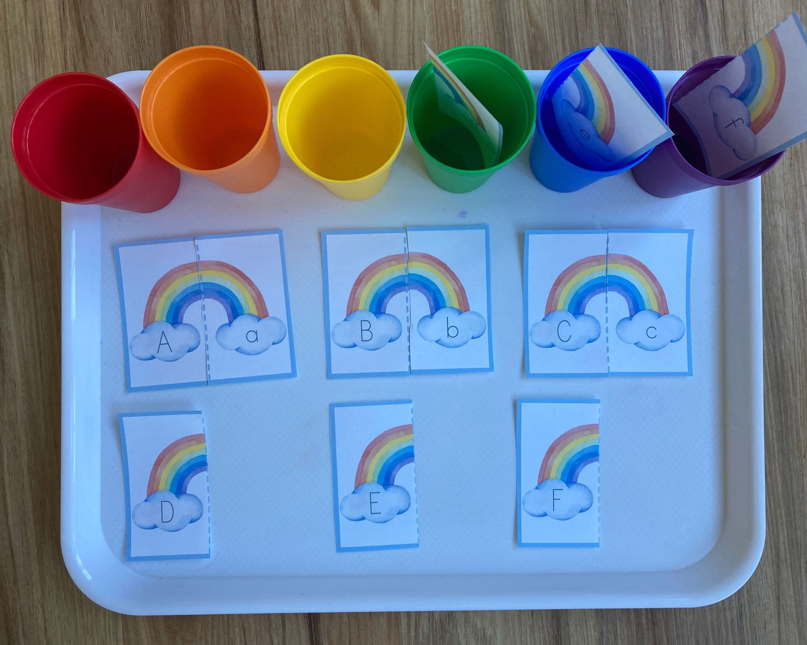 Letter Alphabet Matching Cards Rainbow Pairs St. Saint Patrick's Day ...