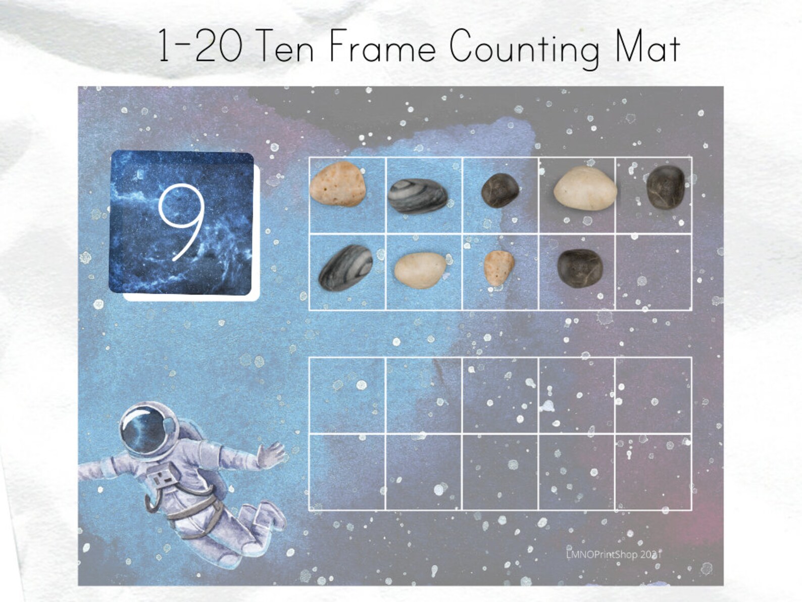 1-20 Counting Mat Math Numbers Outer Space Science - Etsy