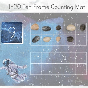 1-20 Counting Mat - Math Numbers Outer Space Science - Preschool ...