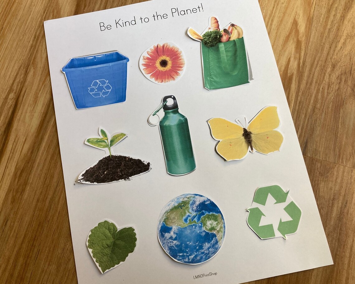 Earth Day Shadow Matching - Environment Reduce Reuse Recycle - Toddler ...