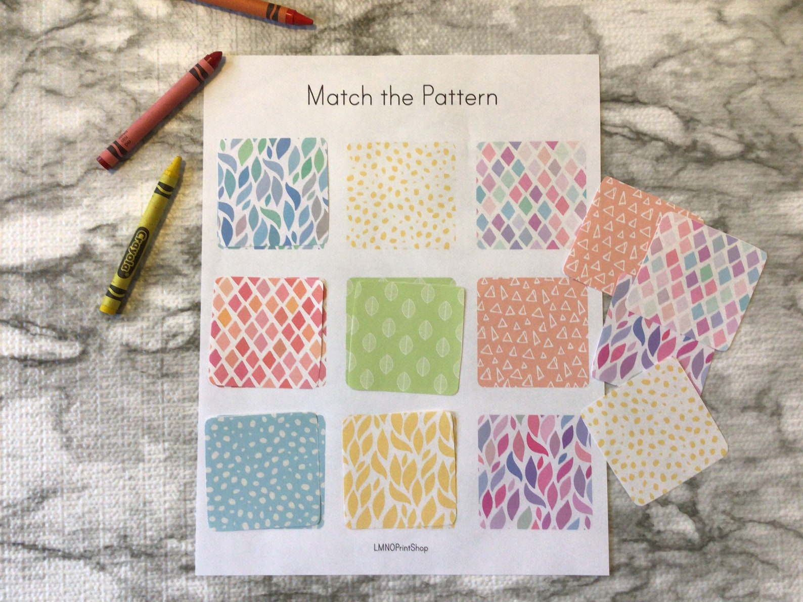 Pattern Matching Busy Book Binder Activity Page Toddler - Etsy