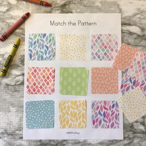 Pattern Matching - Busy Book Binder Activity Page - Toddler Preschool ...