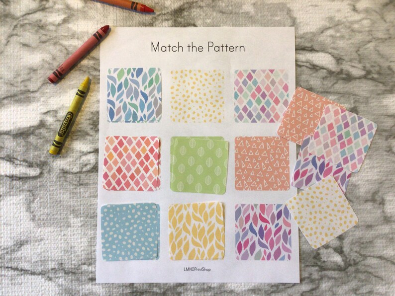 Pattern Matching Busy Book Binder Activity Page Toddler - Etsy