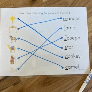 Nativity Line Tracing - Christmas Pre-writing Practice - Busy Book ...