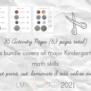 Kindergarten Printable Math Busy Book - Addition Subtraction Patterns ...