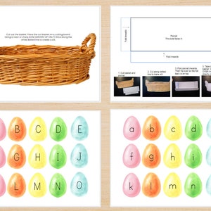 Easter Basket Alphabet Egg Matching - Montessori Hands on Activity ...