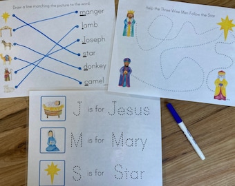 Alphabet Matching Activity Christmas Busy Book Pages - Etsy