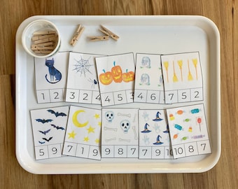 Winter Count Clip Cards Montessori Math Printable - Etsy