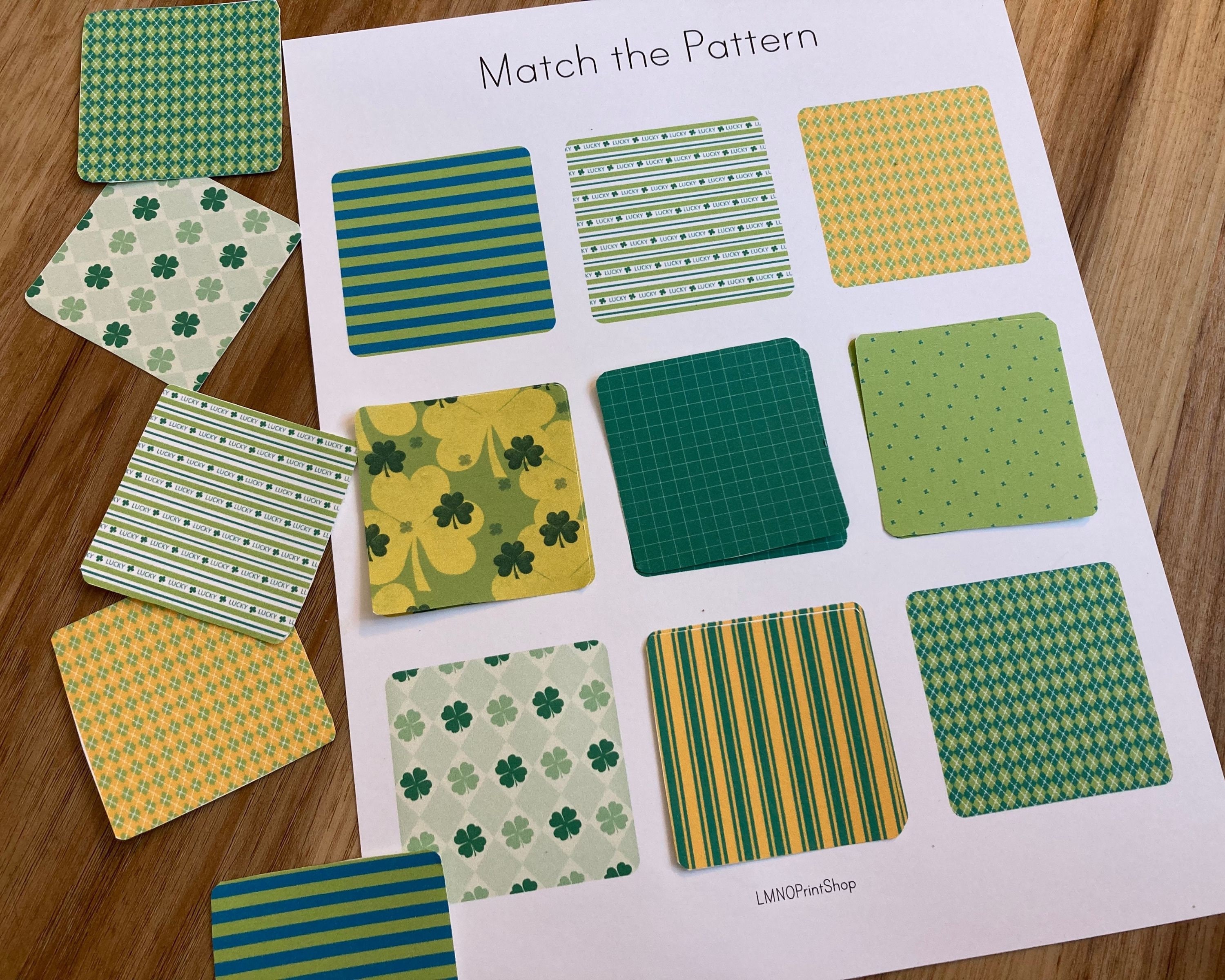St. Saint Patrick's Day Pattern Match - Sorting Toddler Activity ...
