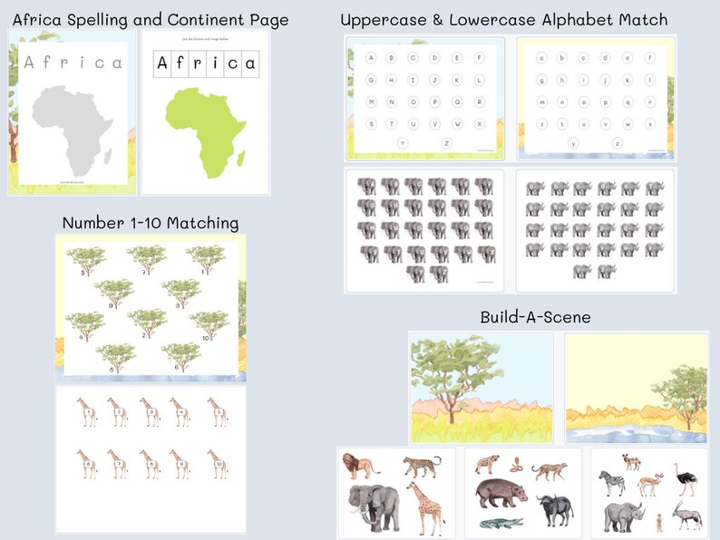 African Animal Busy Book Binder Learning MEGA Bundle | Etsy