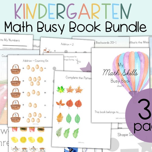 Kindergarten Printable Math Busy Book Addition Subtraction | Etsy