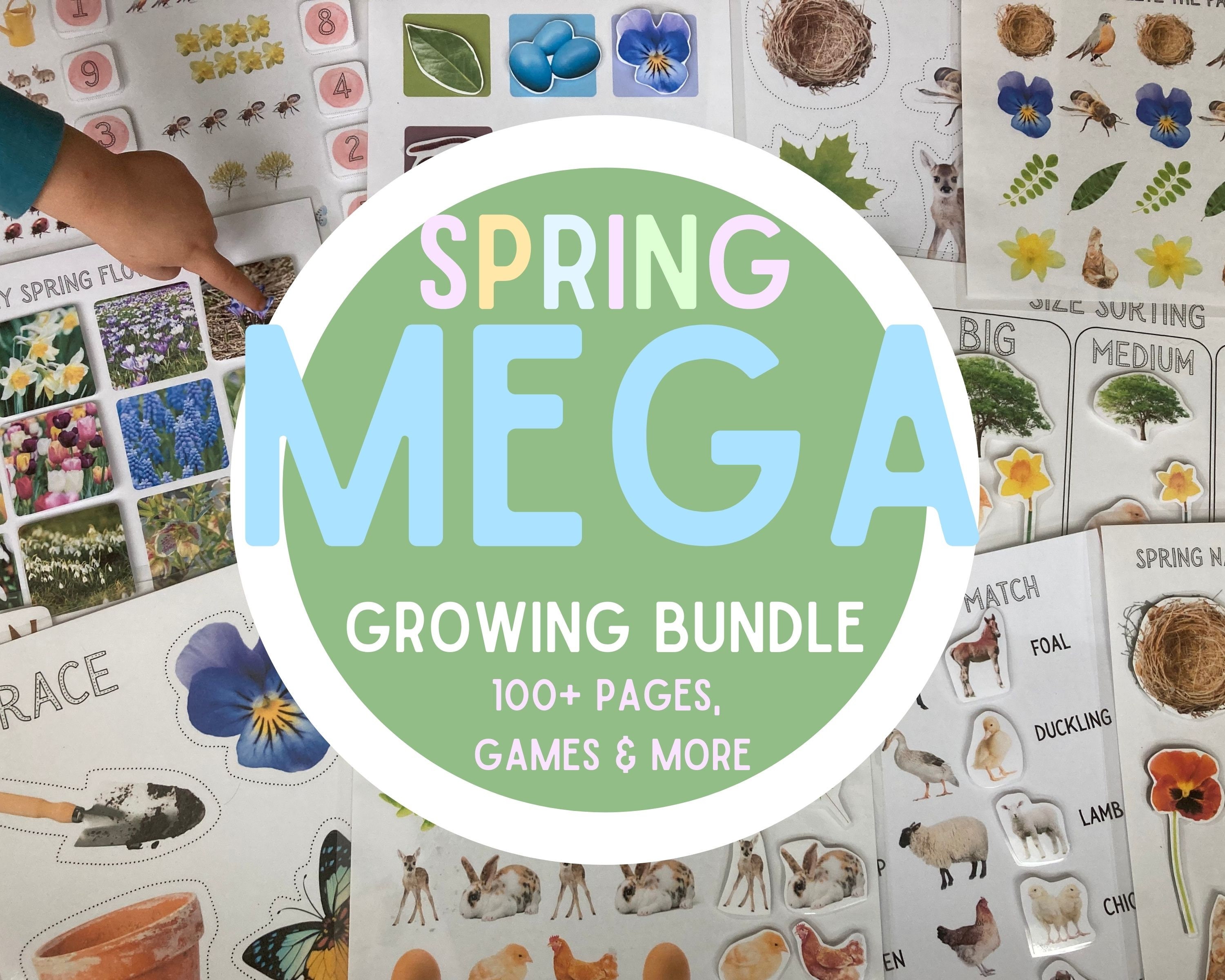 SPRING Preschool MEGA Growing Bundle Printable Kids Games - Etsy