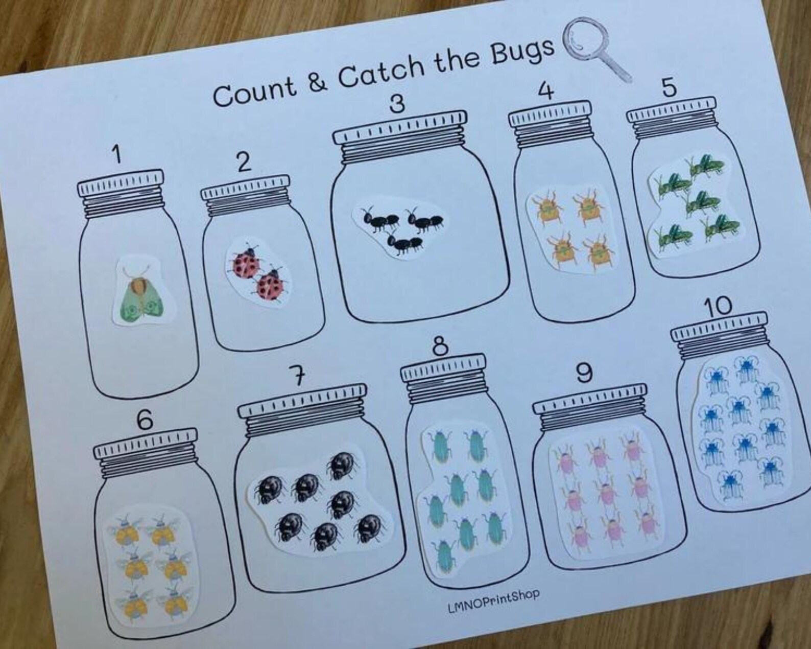 BUG Learning Bundle Insect Math Counting Preschool - Etsy