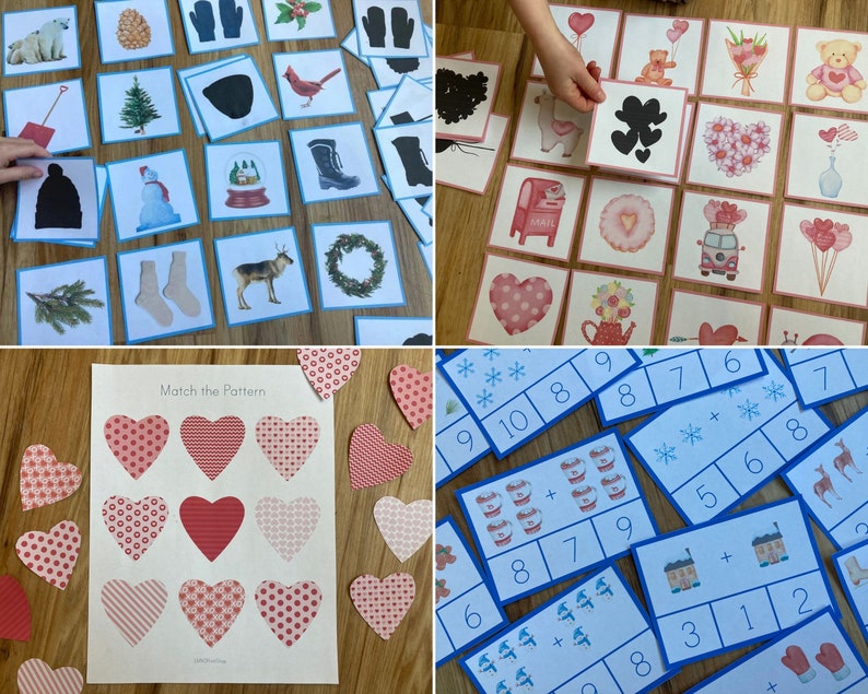 WINTER BUNDLE - Preschool Homeschool - Busy Book Printable - Montessori ...