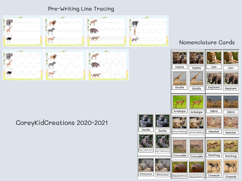 African Animal Busy Book Binder Learning MEGA Bundle | Etsy