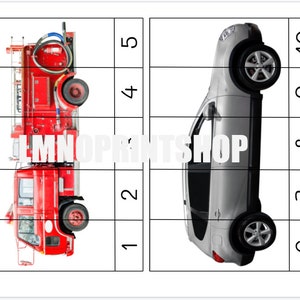 Cars & Trucks Number Order Puzzles - Firetruck Plane Counting Toddler ...