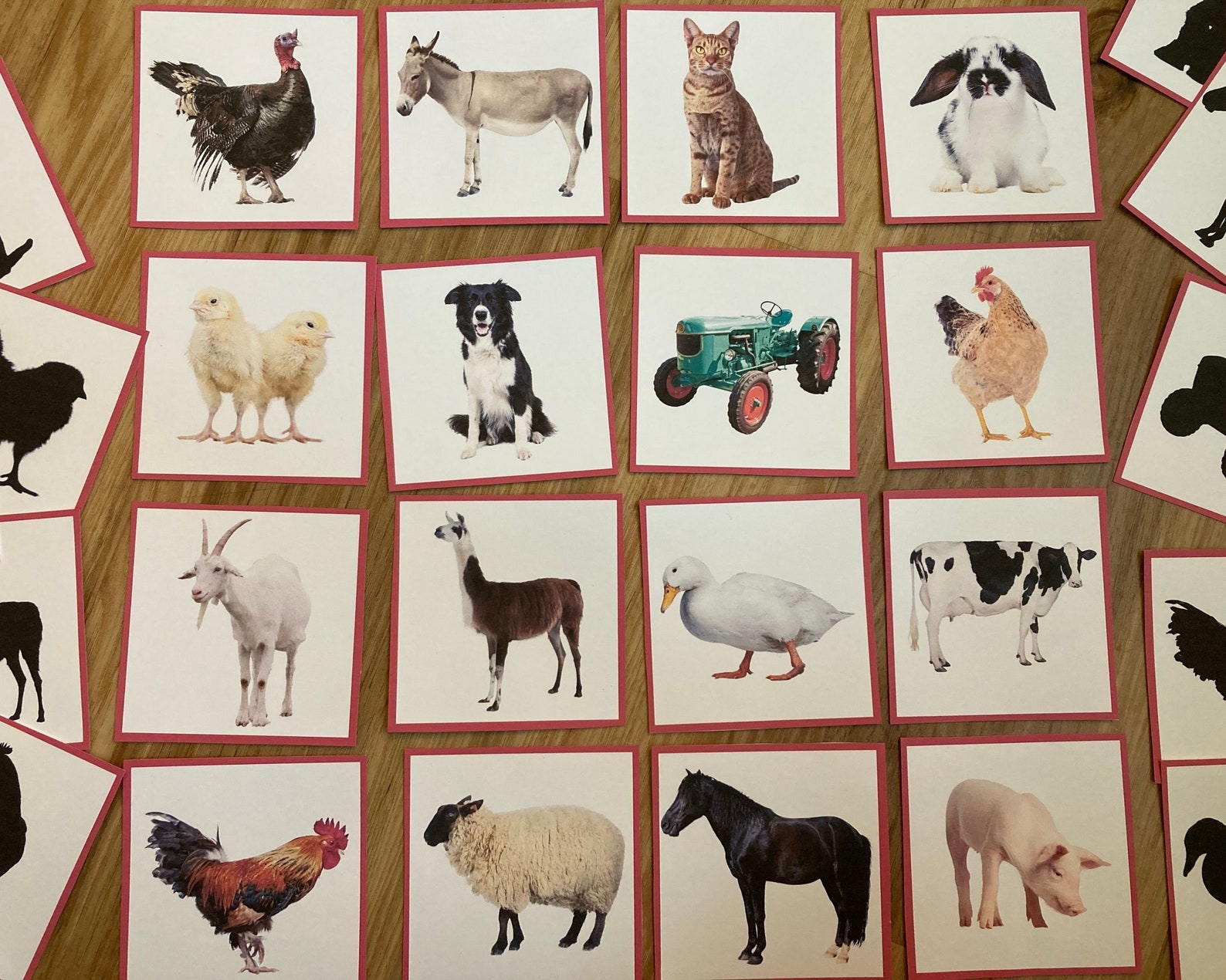 Farm Animal Shadow Matching Cards Preschool Printable Toddler ...