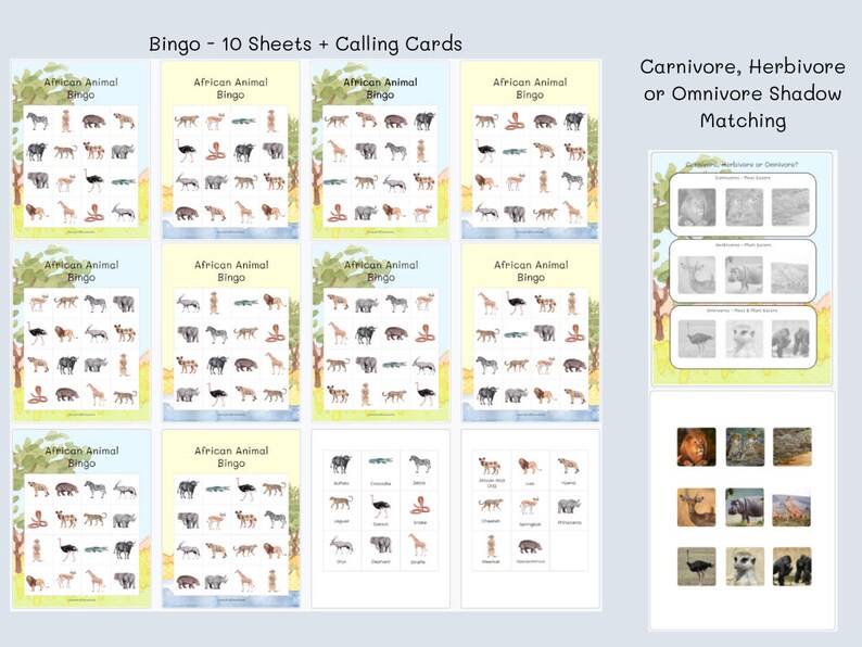 African Animal Busy Book Binder Learning MEGA Bundle | Etsy