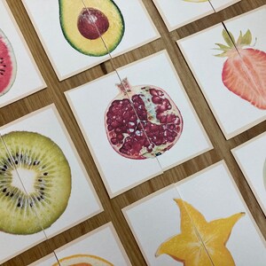 Fruit Slices Symmetry Cards - Matching Preschool Activity - Montessori ...