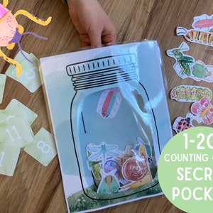 Bugs Number Counting Mat Game - 1-20 Busy Bag Activity - Preschool ...