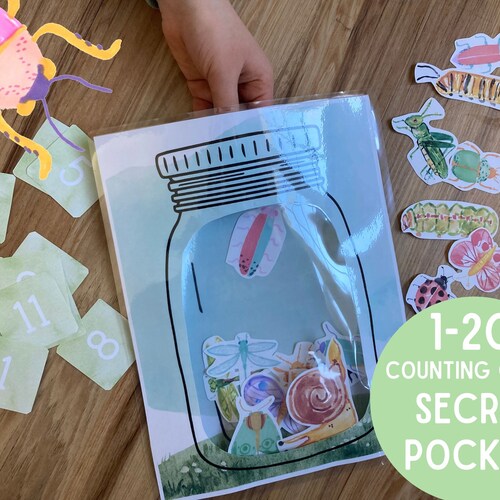 Bugs Number Counting Mat Game 1-20 Busy Bag Activity | Etsy