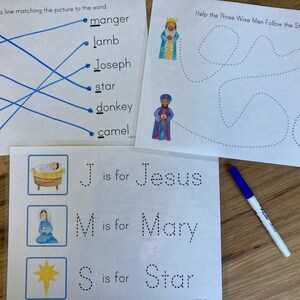 Nativity Busy Book - Preschool Christmas Printable - Advent Calendar ...