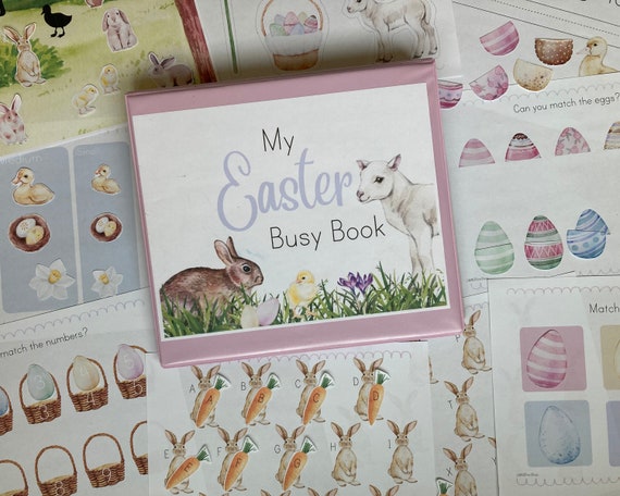 Easter Spring Busy Book Lent Learning Binder Rabbits | Etsy