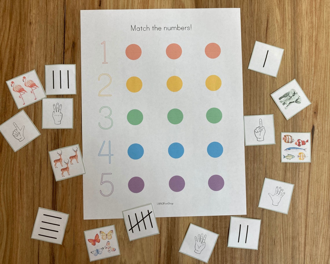 Counting 1-5 Toddler Printable Busy Book Learning Binder - Etsy