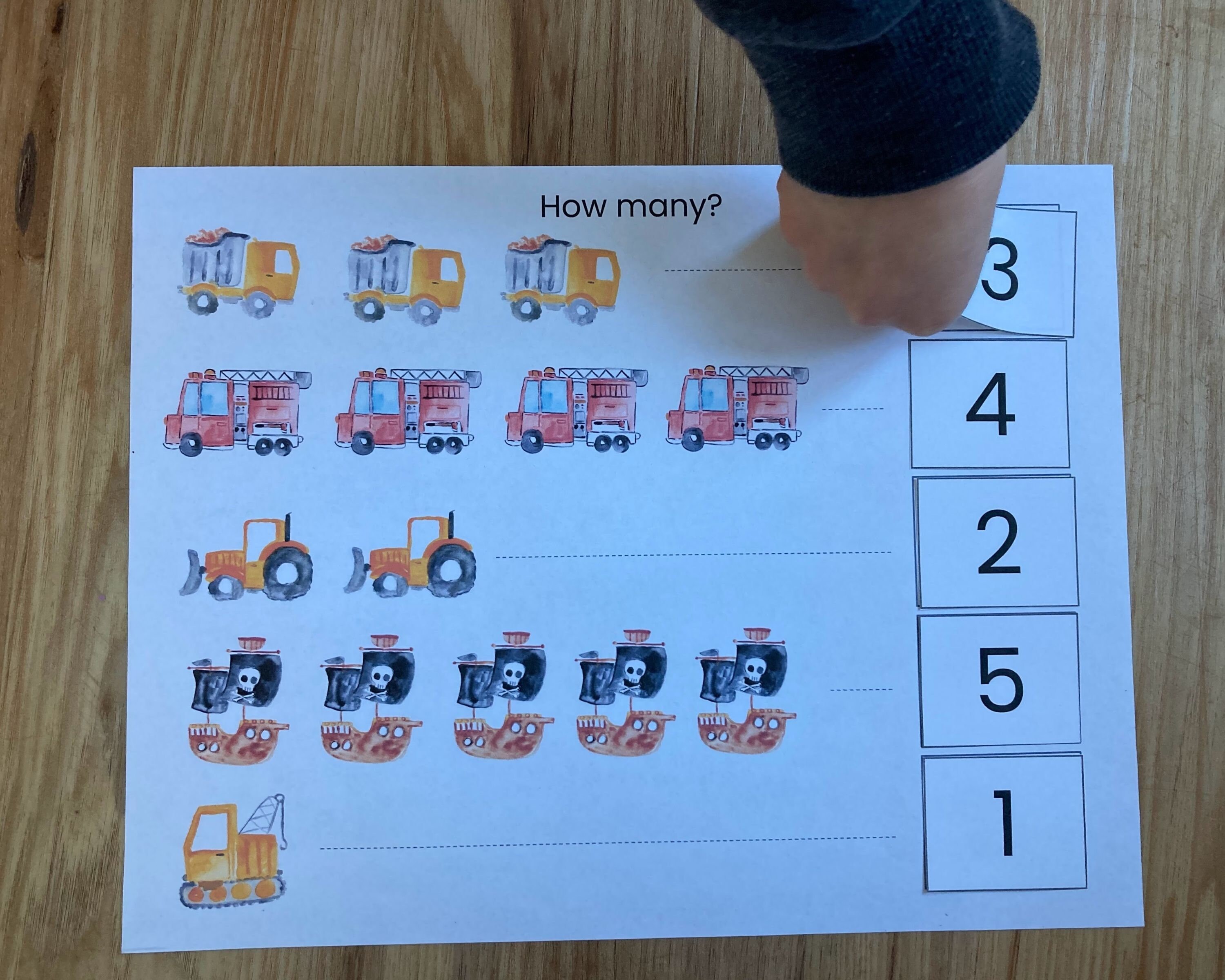 Cars & Trucks Busy Book COUNTING How Many NUMBERS 1-5 - Etsy