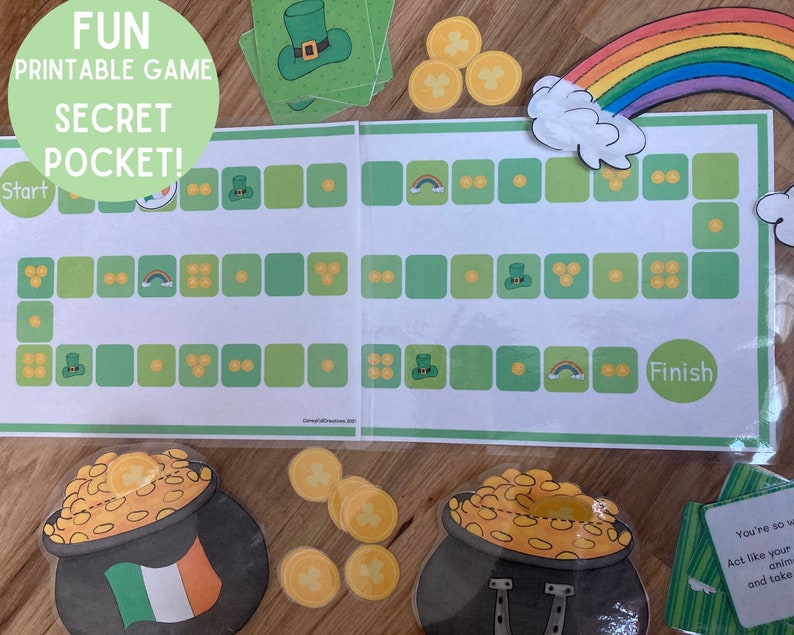 Saint St. Patrick's Day Board Game - Toddler Preschool Kindergarten ...