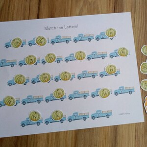 Fall Autumn Learning Binder - Preschool Busy Book - Letter Matching ...