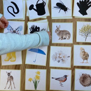 SPRING Shadow Matching Cards - Montessori Printable - Preschool Toddler ...