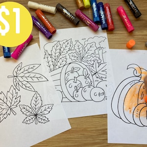 Fall Autumn Coloring Pages - Printable PDF Sheets - Toddler Preschool ...
