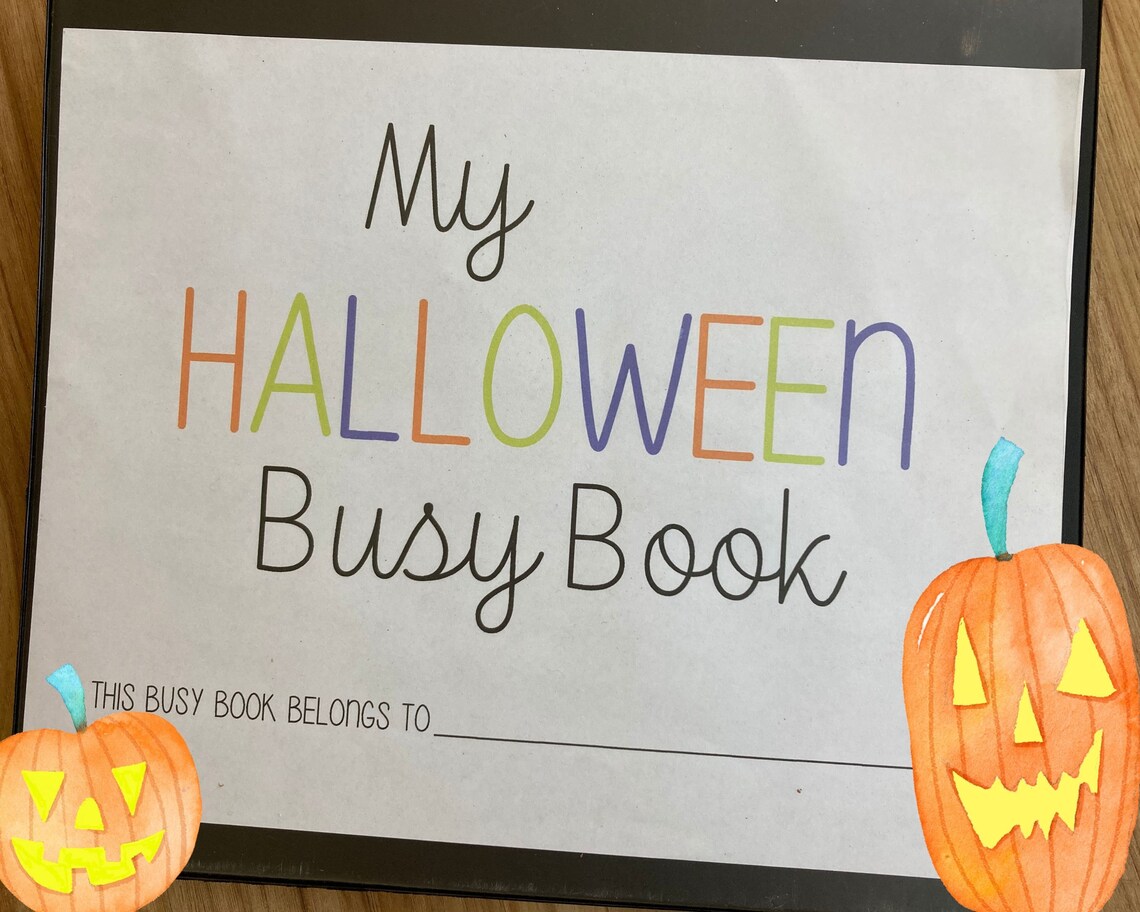 Halloween Learning Binder Preschool Busy Book Autumn Fall | Etsy