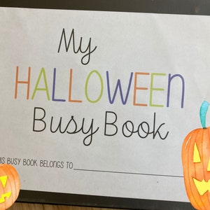 Halloween Learning Binder - Preschool Busy Book - Autumn Fall Printable ...