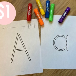 Simple Alphabet Outline Coloring Worksheets - Toddler Preschool ...