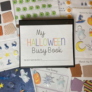 Halloween Busy Book - Preschool Toddler Printable - Fall Autumn ...