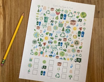 Nature Spring Summer Ispy Seek & Find Counting Worksheet | Etsy