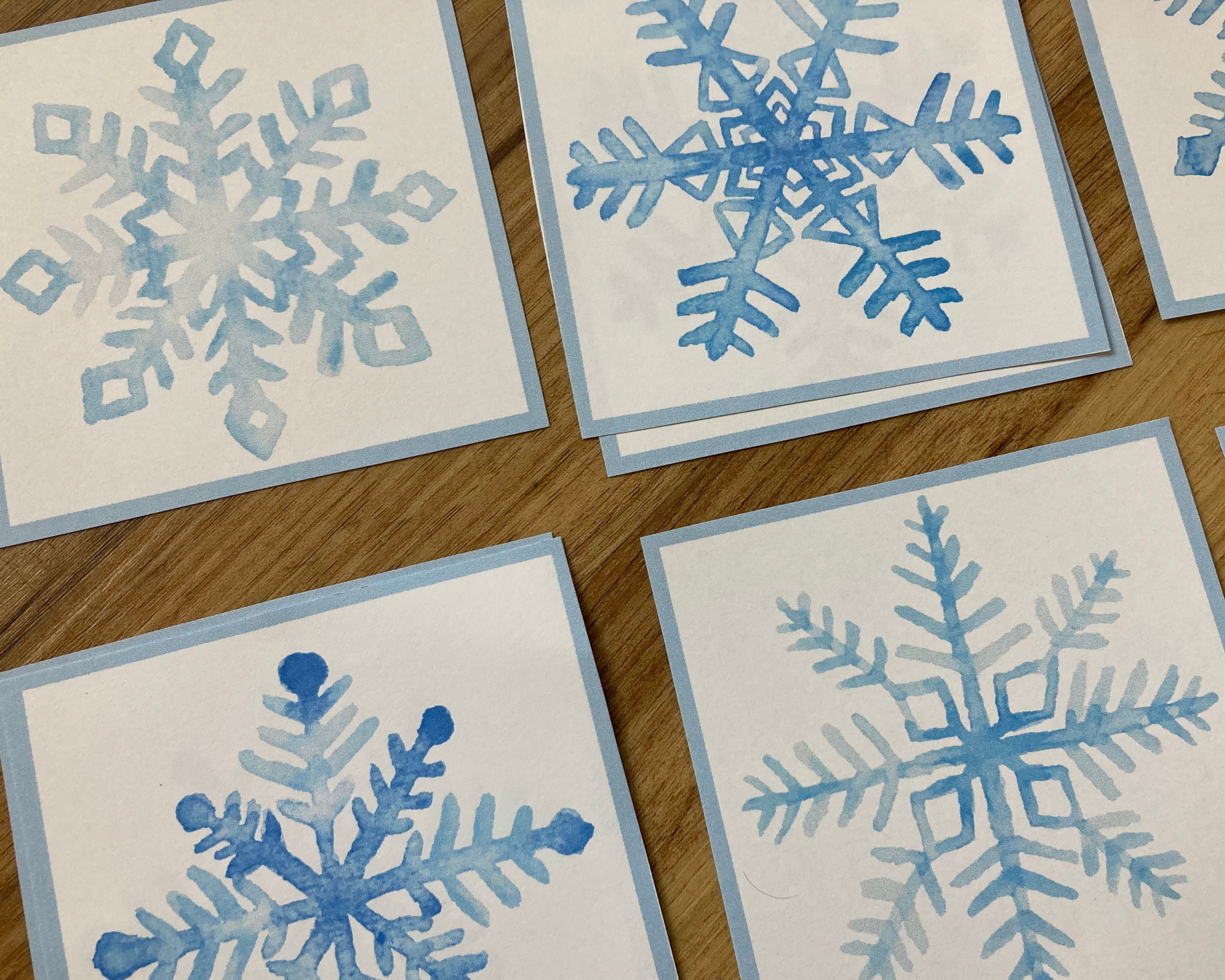 Snowflake Matching Game Preschool Card Activity Montessori - Etsy