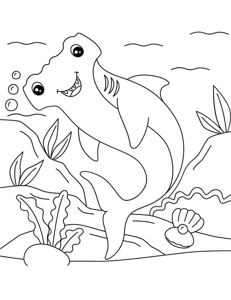 Summer Coloring Pages Color Worksheets Ocean Sea Animals - Etsy